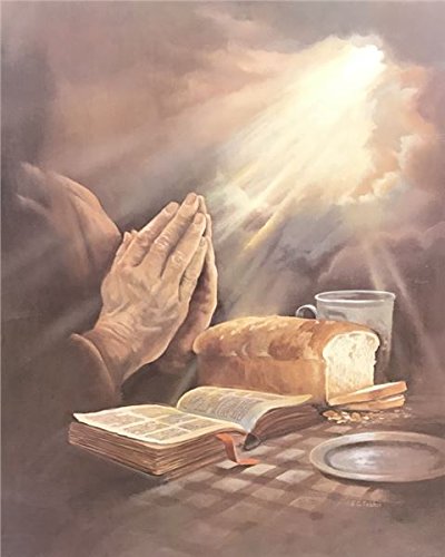 Amazon.com: Unframed Print Praying Hands & Bread, (Kitchen Prayer ...