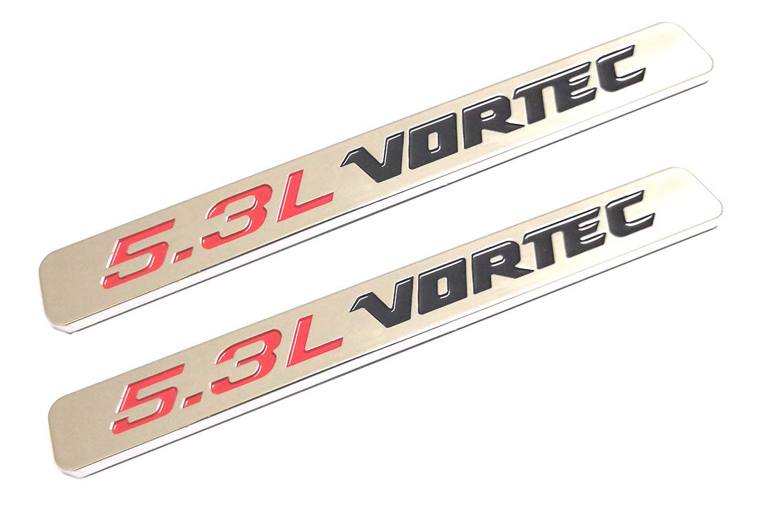 2pcs 5.3L Vortec Hood 5.3 L Emblems Engine Badge 3D Replacement for ...