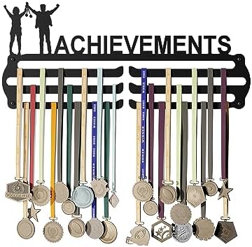 Metal Trophy Display Stand with Medal Holder for Wall- Holds Up to 8 ...
