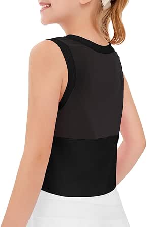 Amazon.com: Haloumoning Girls Athletic Tank Tops Kids Sleeveless Crop ...