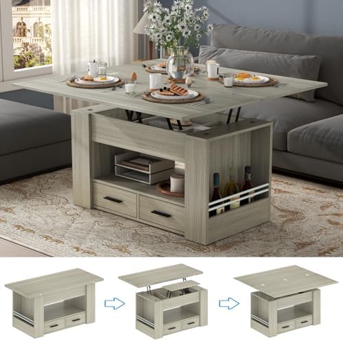 Amazon.com: FABATO Lift Top 4-in-1 Multi-Function Convertible Coffee ...