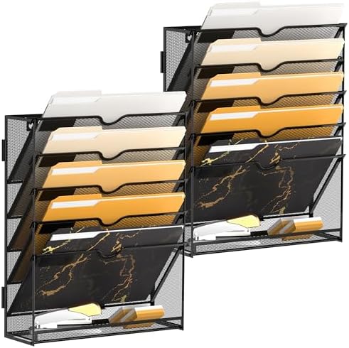 Amazon.com : SUPEASY 6-Tier Wall File Organizer - Wall Mounted Mail ...