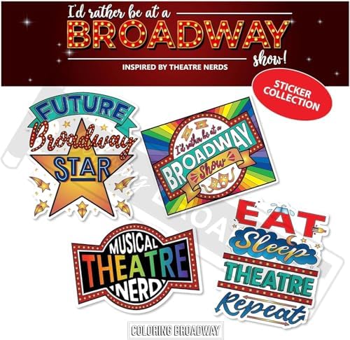 Amazon.com: Coloring Broadway - Theatre Nerds Musical Stickers (Set of ...
