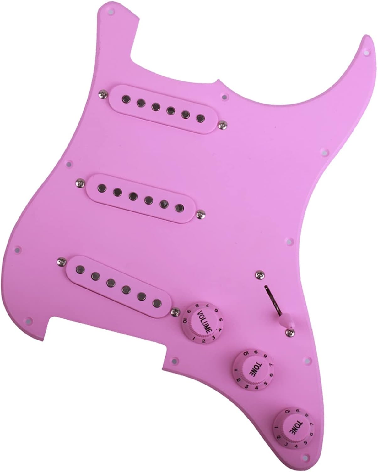 Amazon.com - Pickguard with Pickup SSS Guitar Pre-Wired Loaded Pink ...