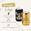 Amazon.com: Cheers to 40 Years - Gold "40 Never Looked So Good" Can ...