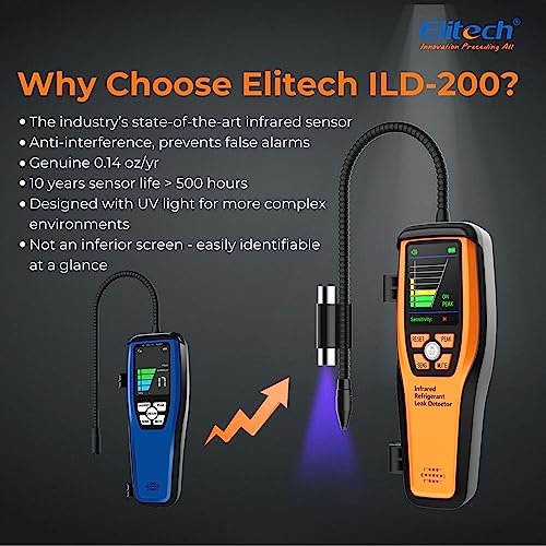 Snapklik.com : Elitech HVAC Refrigerant Leak Detector 10 Yrs Infrared ...