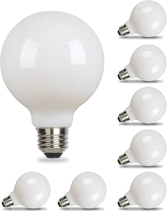 AMDTU 100 Watt Equivalent LED Light Bulbs Soft White 3000K, G25/G80 LED ...