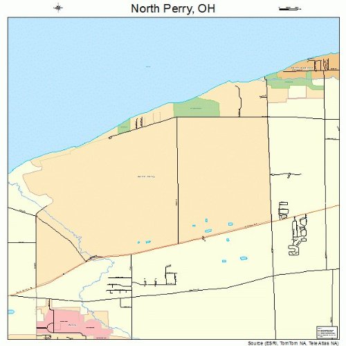 Large Street & Road Map of North Perry, Ohio OH - Printed poster size ...