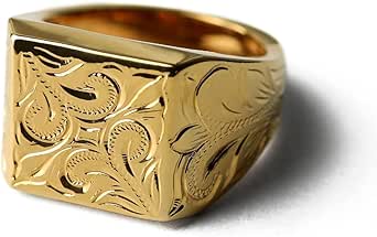 Amazon.co.jp: BFF Brand Hawaiian Ring, Men's, Signet Ring, Square ...