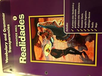 Realidades Level 1: Vocabulary and Grammar Transparencies (Spanish ...