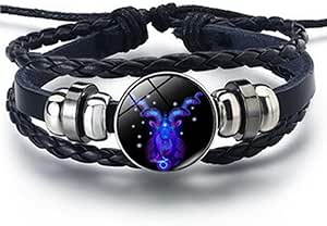 Amazon.com: DOCCESTU 12 Constellation Woven Bracelet, Vintage Punk ...