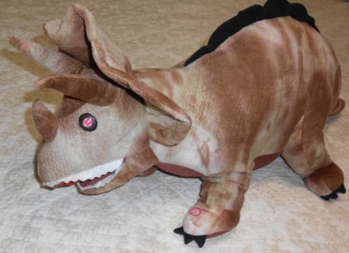 Hugfun Large Dinosaur 34 Triceratops Plush Glowing Eyes Sounds Roaring ...