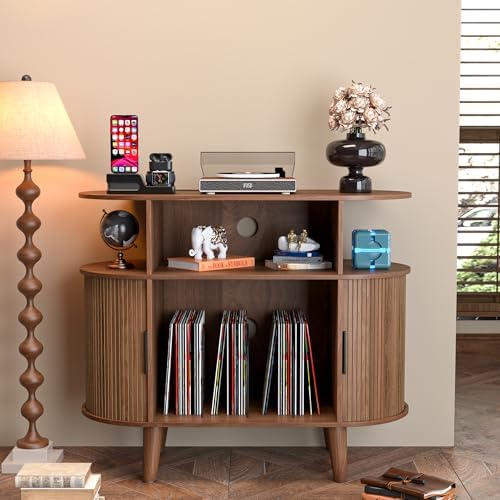 Amazon.com: Modway Render Mid-Century Modern 19" Vinyl Record Display ...
