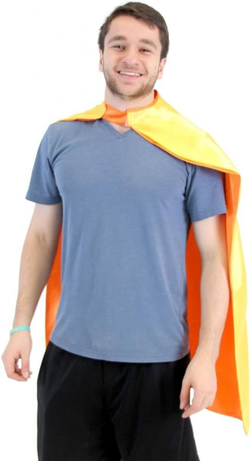 Amazon.com: Costume Agent Adult Reversible Superhero Cape Orange and ...