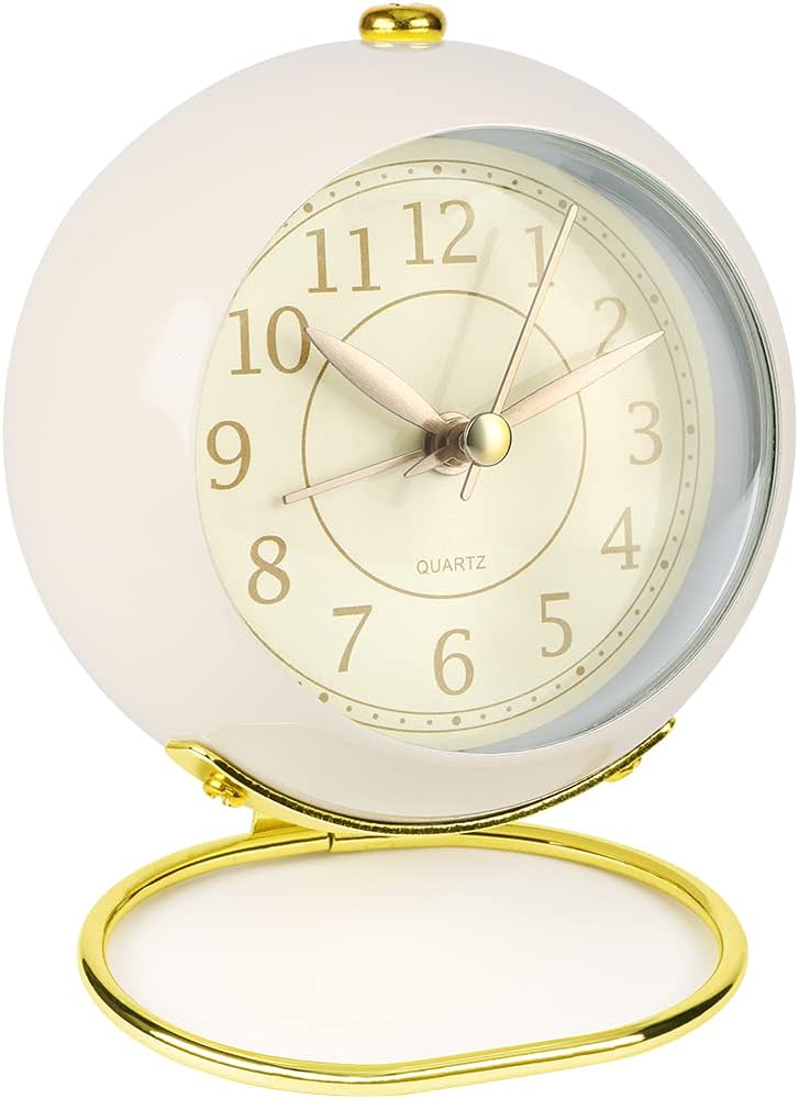 Jcobay Silent Bedside Clocks Battery Operated Non Ticking Analogue ...