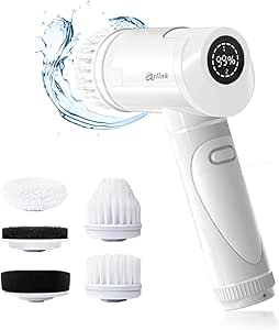Amazon｜Arlink CB15 電動ハンドヘルドクリーニングとワックスがけスクラバー、デジタルスクリーン、防水、耐久性の高いバッテリー、強力なモーター、5つの異なるブラシヘッド、あらゆる ...