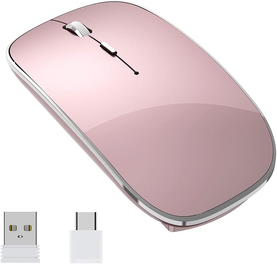 Amazon.com: New [Upgraded] Slim Wireless Mouse, 2.4G Silent Laptop ...