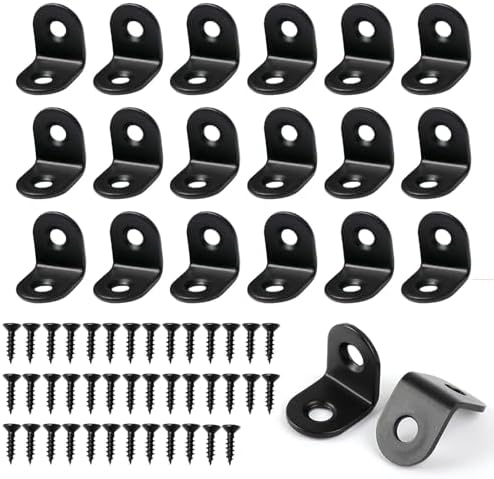 Angle L Brackets for Wood, 20 Pcs Corner Right Angle 90 Degree Brackets ...