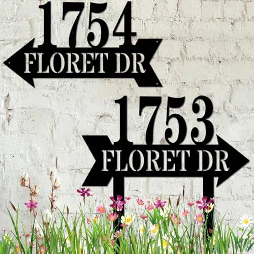 Amazon.com: IFHUH Personalized Arrow Yard Signs with Stakes Address ...