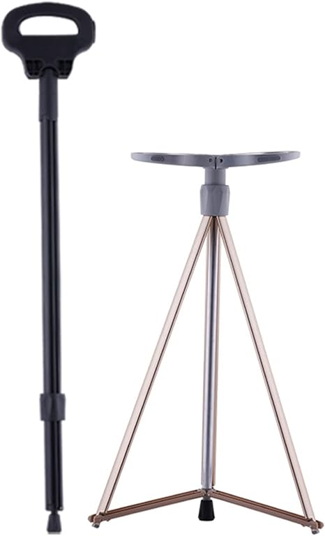 Sedile pieghevole per bastone, sedia per stampella regolabile in ...