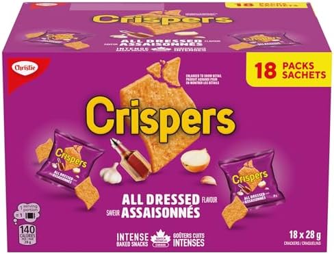 CRISPERS, All Dressed Flavour, 18 Individually Wrapped Snack Packs ...