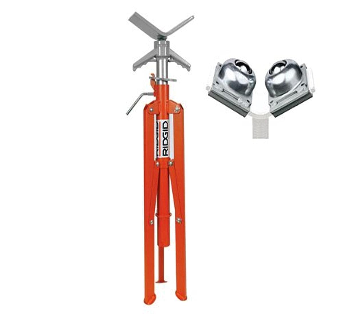 RIDGID 33531 VJB-1 V-Head Pipe Stand and Ball Transfer Head Set, VJ-99 ...