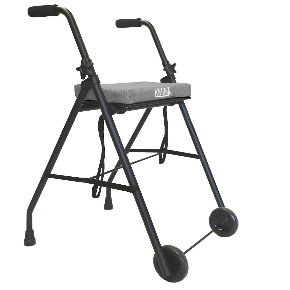 Buy KMINAWalking Frame with Wheels and Seat, Rollator 2 Wheel, Rollator ...