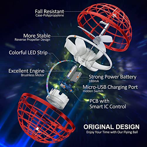 Flying Ball ToysUpgraded, Magic Hover Ball for Boy & Girl Age 6 7 8 9 ...