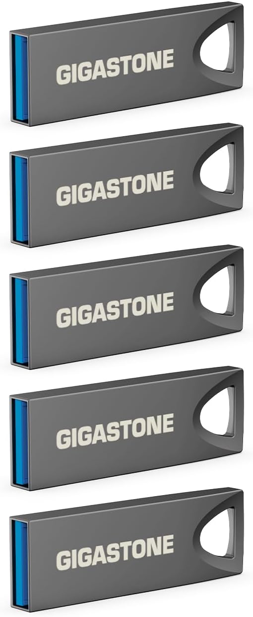 Amazon.com: GIGASTONE 128GB Slim Fit Flash Drive (5 Pack) Z70 USB 3.2 ...