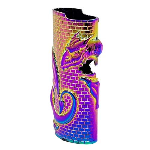 Metal Lighter Case Fits BIC Full Standard Size Lighter J6 in Rainbow ...