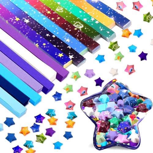 Amazon.com : Vodolo Star Origami Paper, 940 Sheets Solid Color Gradient ...