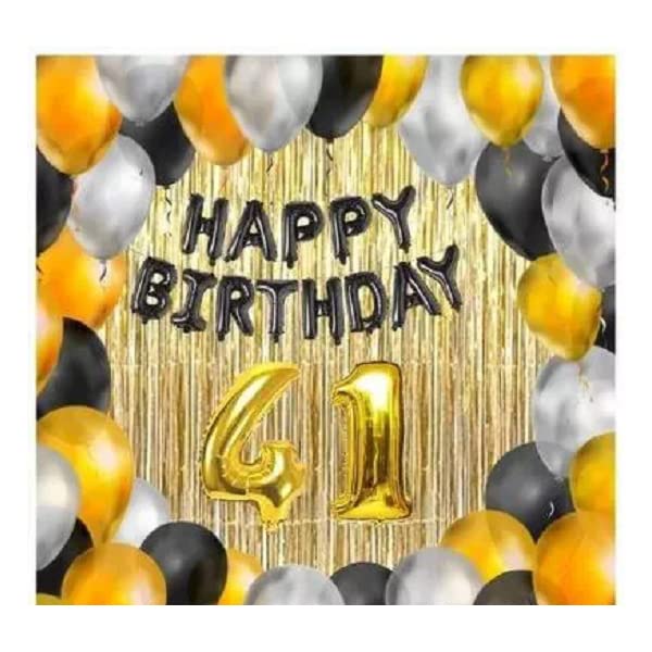 Party-People Birthday Celebration Kit for 41 year old & contains Gold ...