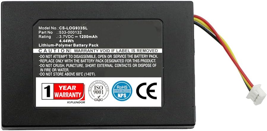 Amazon.com: XSP 1200mAh Replacement Battery for LOGITECH G533, G933 ...