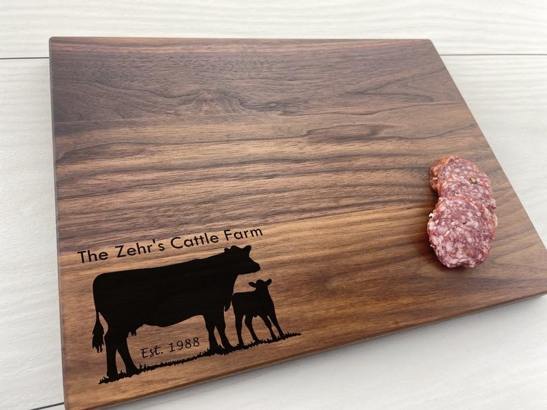 Amazon.com: Personalized Cutting Board, Farmer, Cattle Farm, Farmers ...