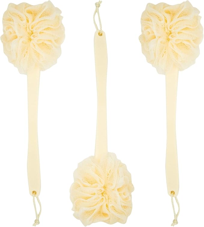 Amazon.com: 3 Pack Long Handled Loofah Back Scrubber, Exfoliating Body ...