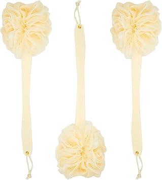 Amazon.com: 3 Pack Long Handled Loofah Back Scrubber, Exfoliating Body ...