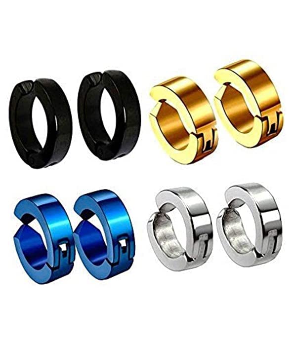 SONI DESIGNS Stainless Steel Blue Black Silver Gold Magnetic Clip on ...