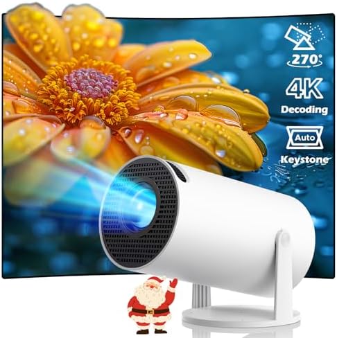 OWLFOTO Mini Projector WiFi6 Bluetooth 5.0, Support 4K Decoding Full HD ...