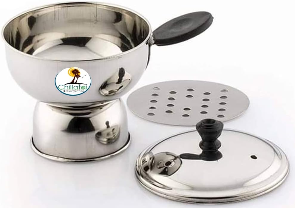 Chillatai® Stainless Steel Chirata Puttu Maker/Cup Puttu Maker Suitable for Pressure Cooker ...