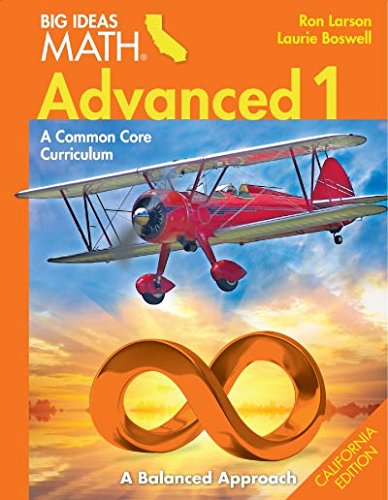 Amazon.com: Big Ideas Math Advanced 1 A Balanced Approach (California ...