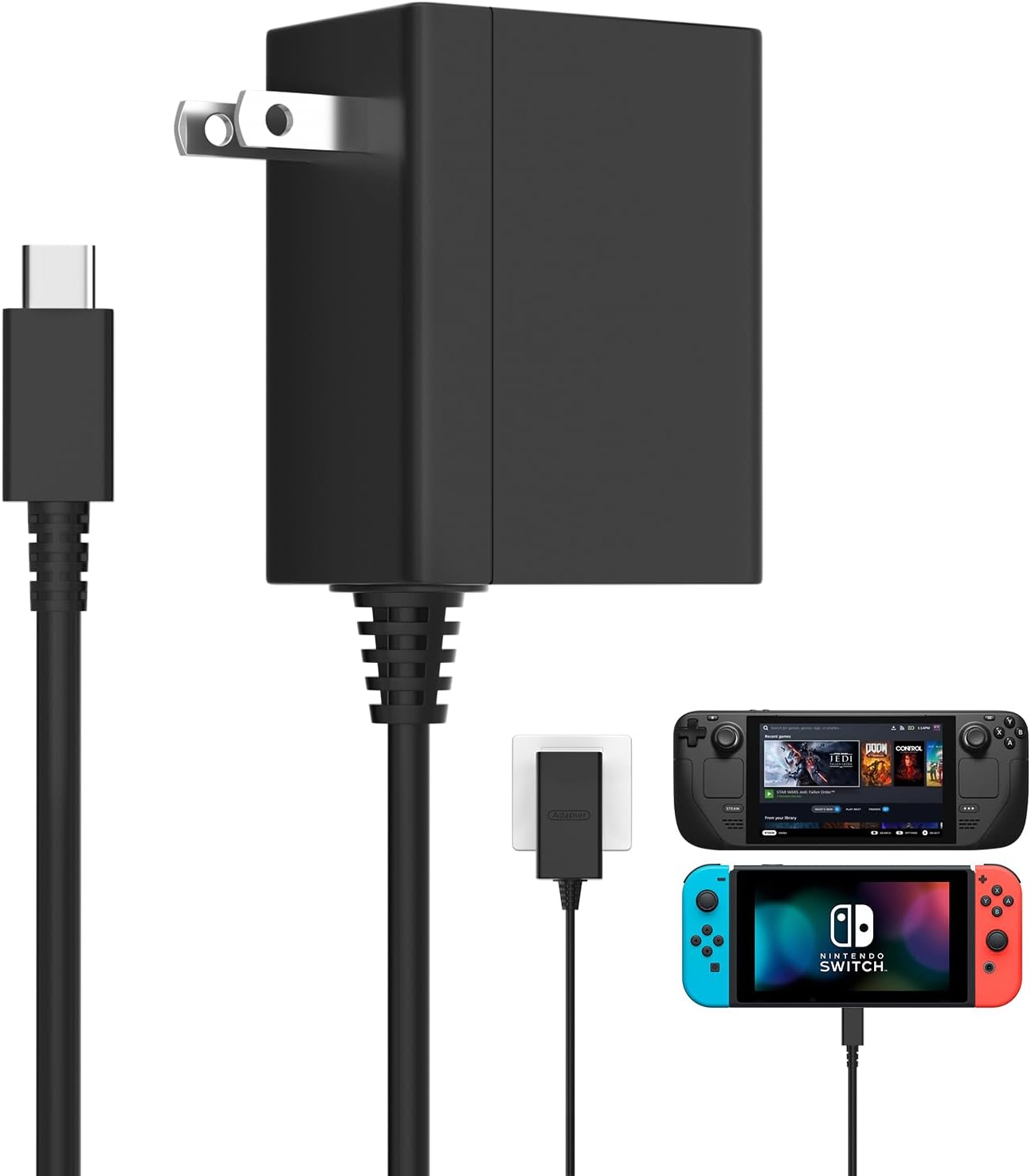 Amazon.com: Charger for Nintendo Switch and Switch OLED and Switch Lite ...