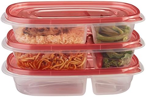 Amazon.com: Rubbermaid TakeAlongs Divided Rectangular Food Storage ...