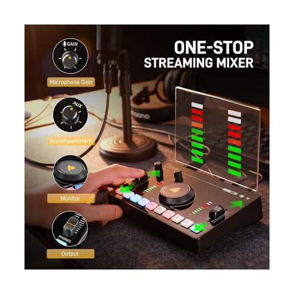 MAONO Streaming Audio Mixer, Audio Interface with Pro-preamp, Bluetooth ...