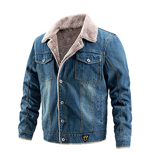 Erstaunlich Jeansjacke Herren Mit Fell Bilder