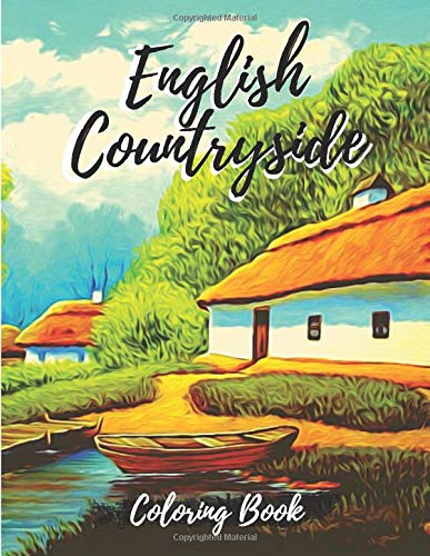 Buy English Countryside Coloring Book: Adult Beautiful & Relaxing ...