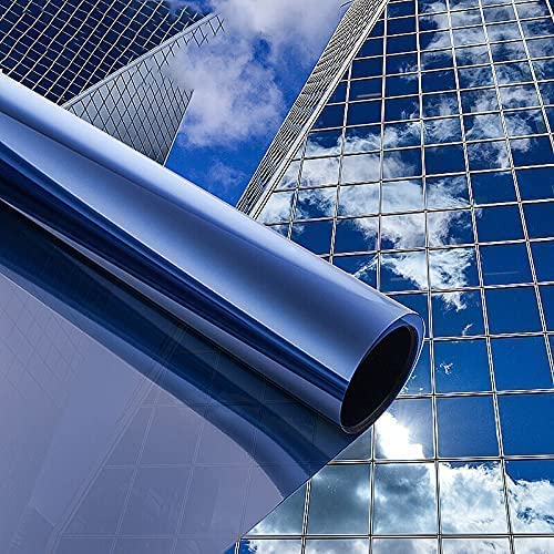 Buy WISDOM Blue Window Film Privacy Window Heat Control Film Glass ...