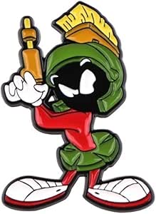 Amazon.com: Marvin Cartoon Martian Ready Pose Enamel Metal Pin ...