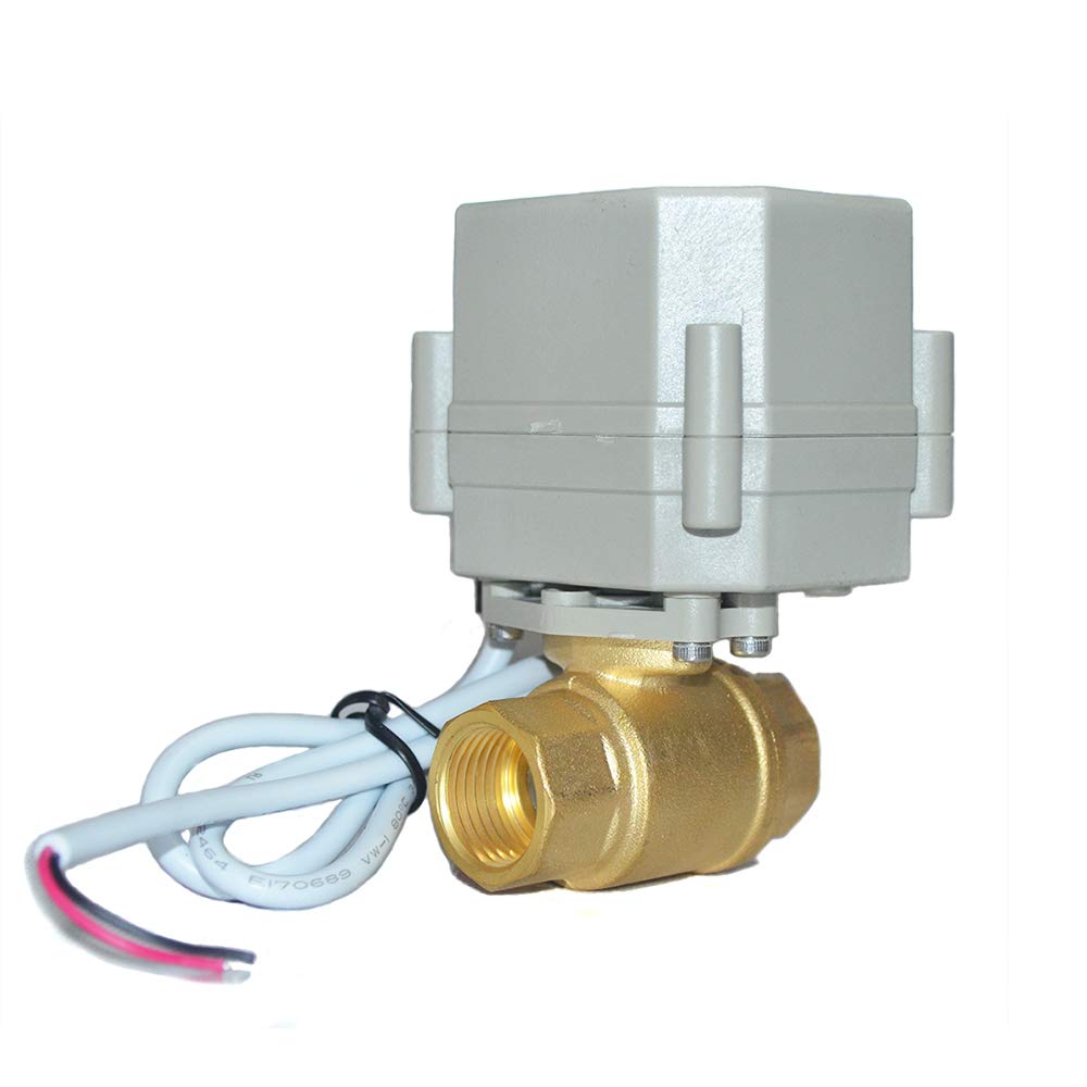 Snapklik.com : Brass AC/DC9-24V AC110-230V Motorized Ball Valve,Two Way ...