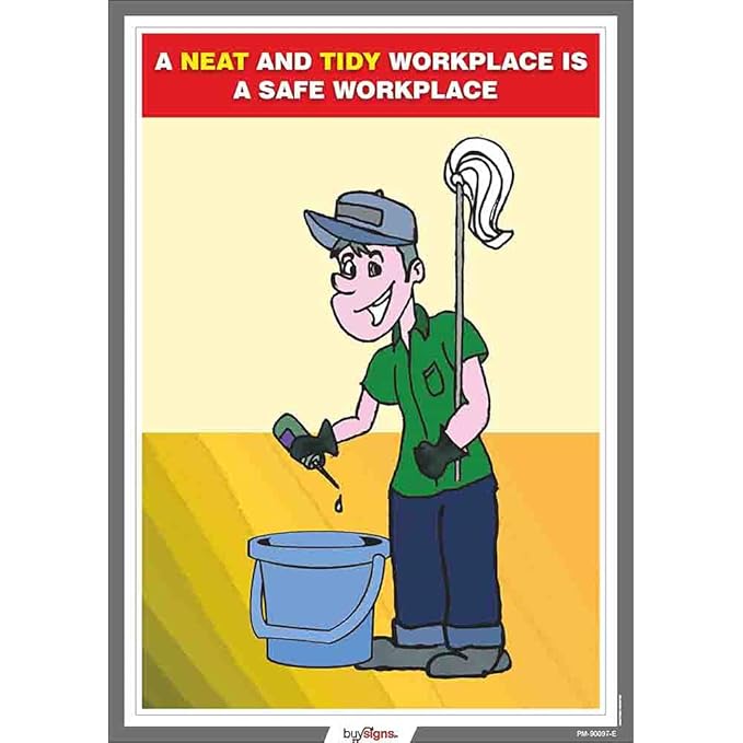 Buysigns.in - Clean Workplace Awareness Poster in English - PVC Sticker ...