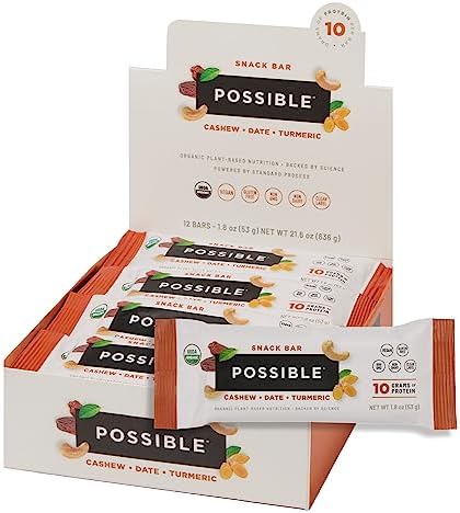 Amazon.com: POSSIBLE Snack Bar - Organic Energy Bars with 10g of Plant ...